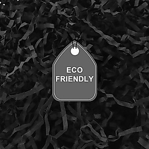 JINMING 0.5 LB Black Crinkle Cut Paper Shred Filler,Shredded Paper for Gift Baskets,Crinkle Paper for Gift Wrapping