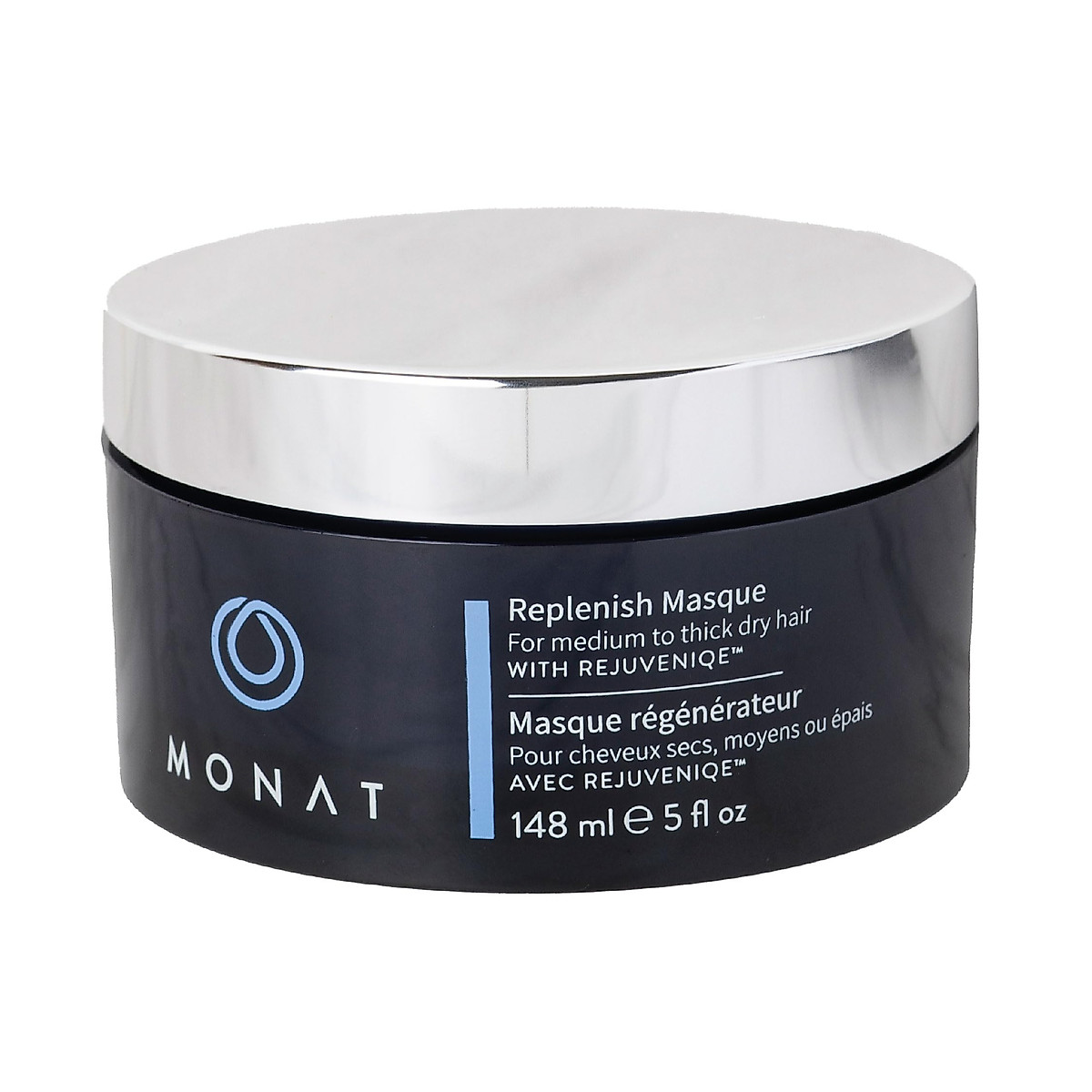 MONAT Replenish™ Masque Infused with Rejuveniqe® - Hair Masque that Deeply Condition Medium to Thick Hair. Hydrating Hair Mask w/Pea Extract & Vegan UV Protectant - Net Wt. 148 ml ℮ 5.0 fl. oz.