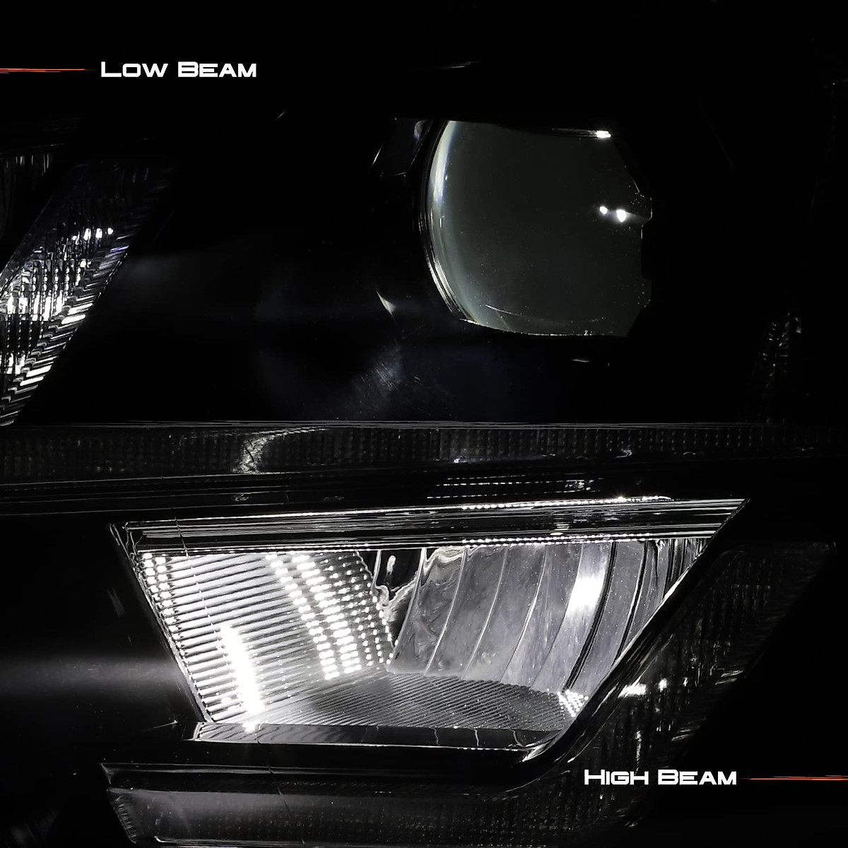 AKKON - [Full LED] For 2016-2023 Toyota Tacoma SR/SR5 LED Sequential Retrofit Projector Black Headlights Assemblies