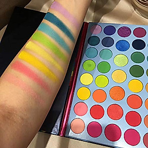 39 Color Rainbow Eyeshadow Palette - Professional Makeup Matte Metallic Shimmer Eye Shadow Palettes - Ultra Pigmented Powder Bright Vibrant Colors Shades Cosmetics Set