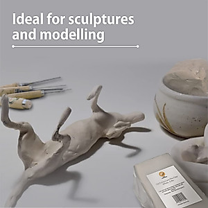 Old Potters Low Fire Pottery Clay White, 10 lbs (Cones 04 - 3) Art Modeling Clay, Ideal for Wheel Throwing and Hand Building, Pottery Clay for Sculpting, Beginners, and Advanced