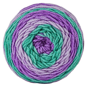 Premier Yarns Sweet Roll Yarn, Ideal Yarn for Crocheting and Knitting, Medium-Weight and Self-Striping Yarn, Made of Acrylic, Honey Lavender, 5 oz, 245 yards