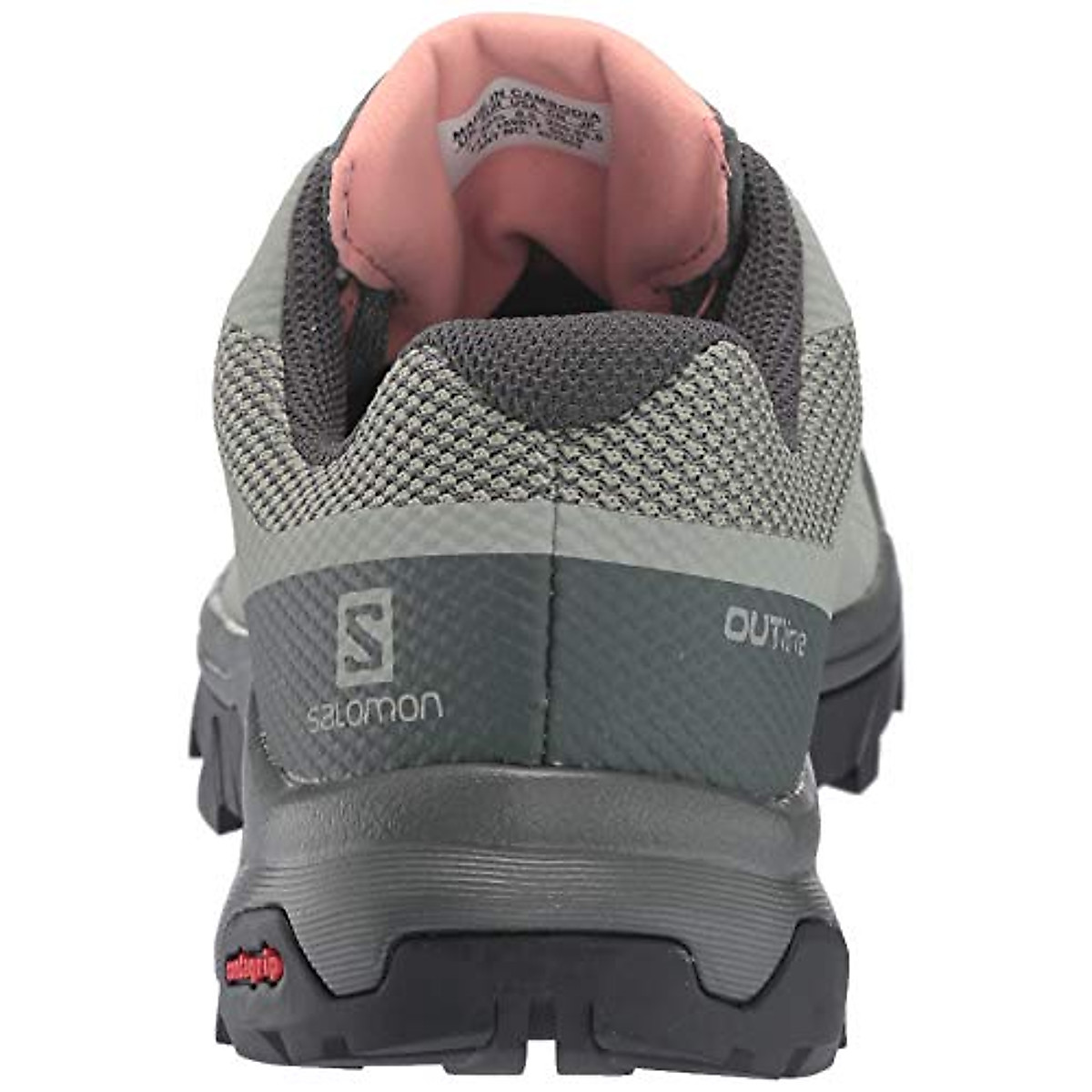 Salomon Outline Gore-TEX Hiking Shoes for Women, Shadow/Urban Chic/Coral Almond, 8