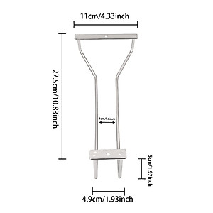 Dianoo Stemware Racks 2 Pack, 27.5cm Stainless Steel Wine Glass Racks Under Cabinet Wine Glass Holder Stemware Hanging Racks, Wire Wine Glass Hanger