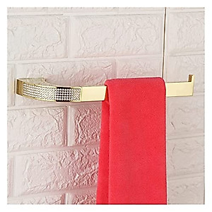 Towel BAR Rack Towel Rail for Bathroom,Copper Crystal Toilet Towel Rail Rack,Towel Holder Bathroom Hand Towel Holder Hanger Wall Hanging Kitchen Towel Bar Storage Shelf
