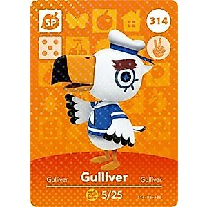 Gulliver - Nintendo Animal Crossing Happy Home Designer Series 4 Amiibo Card - 314