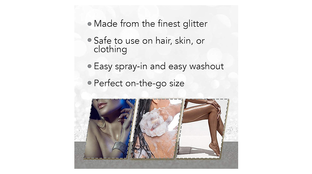 Punky Glitter Spray - Sparkly Silver for Hair & Skin