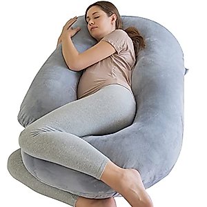 Maternity Pillow U Shape， Pregnancy Pillows for Sleeping， Body Pillow， Full Body Pillow，Back Hip Leg Abdominal Support Soft and Comfortable Maternity Pillow， Pillowcase Removable Easy to Clean…