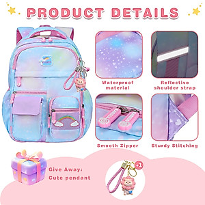 Stylifeo Backpack for Girls, Bookbag Elementary School Bags Anti-Theft Waterproof School Backpack for Girls Teens