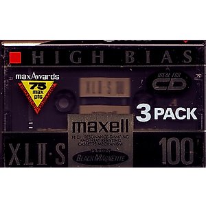 Maxell XLII-S 100 High Bias Cassette Tape (3-Pack)