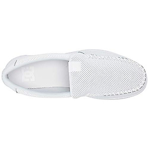 DC Men's Villain 2 Casual Slip On Skate Shoe Slipper, White, 13 D M US