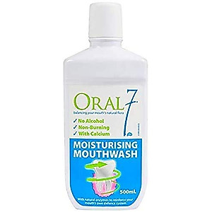 Oral7 Dry Mouth Mouthwash Alcohol Free Oral Rinse with Xylitol, Moisturizing Mouth Wash and Breath Freshener, Promotes Gum Health and Fresh Breath, Oral Care and Dry Mouth Products 500mL