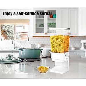 ANRANJU Cereal Dispenser Countertop,Large Cereal Containers Storage Dispenser Dry Food Dispenser Countertop Rice Candy Dispenser Machine Cereal Organizer for Trail Mix, Granola,Nuts,Beans(5500ml)