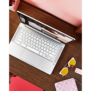 HP Chromebook 14 Laptop, Intel Celeron N4020, 4 GB RAM, 32 GB eMMC, 14” HD Micro-Edge Display, Chrome OS, Thin & Portable, 4K Graphics, Snow White Keyboard (14a-na0023nr, 2021, Ceramic White)