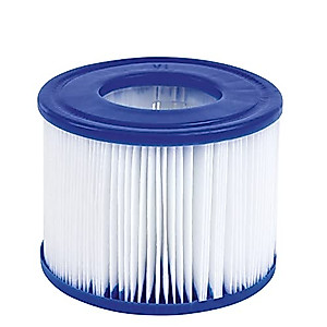 Coleman Napa SaluSpa 2-7 Person Inflatable Round Outdoor Hot Tub Spa with 180 Soothing AirJets, 2 Filter Cartridges, and Insulated Cover, Gray Wood