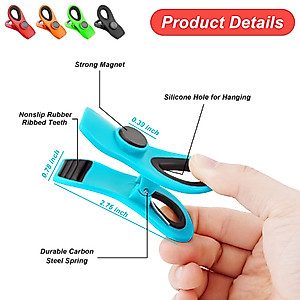 Jetmore 10 Pack Chip Clips Magnetic Clips, Multipurpose Bag Clips, Refrigerator Magnet Clips Chip Clip, Clips for Food Packages, Chip Clips Bag Clips Food Clips, Bag Clips for Food Storage