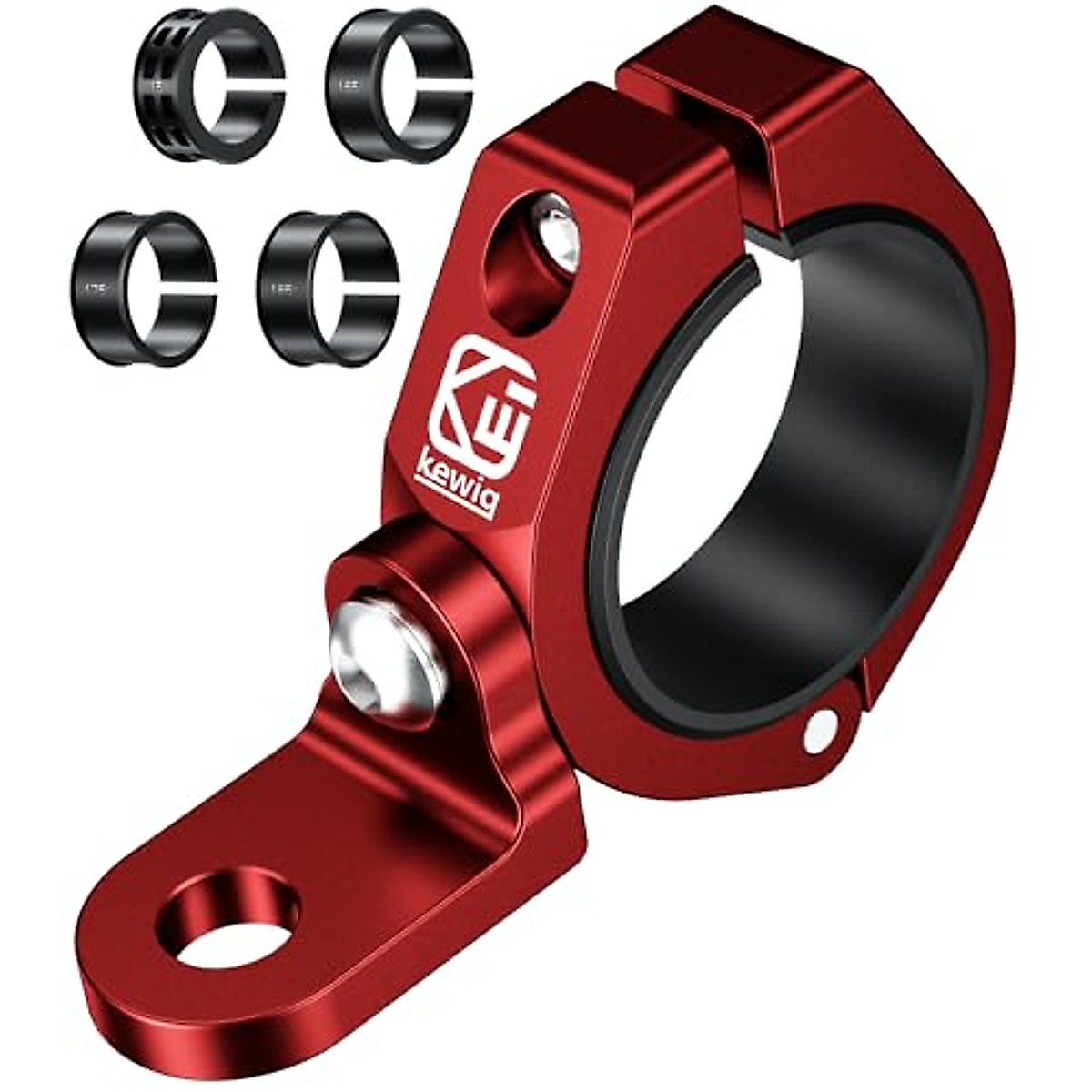 BRCOVAN Whip Light Flag Mount Solid Aluminium Alloy Light Bar Mounts Mounting Bracket Tube Clamp Fit on 1.5''/1.65''/1.75''/1.85''/2'' Roll Cage Bull Bar Roof Rack for ATV UTV Truck (Red)