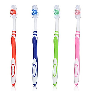 G-Smile 144 Individually Wrapped Disposable Toothbrushes, Regular Size Head, Soft Bristle, Color Vary, Convenient & Affordable (Soft)