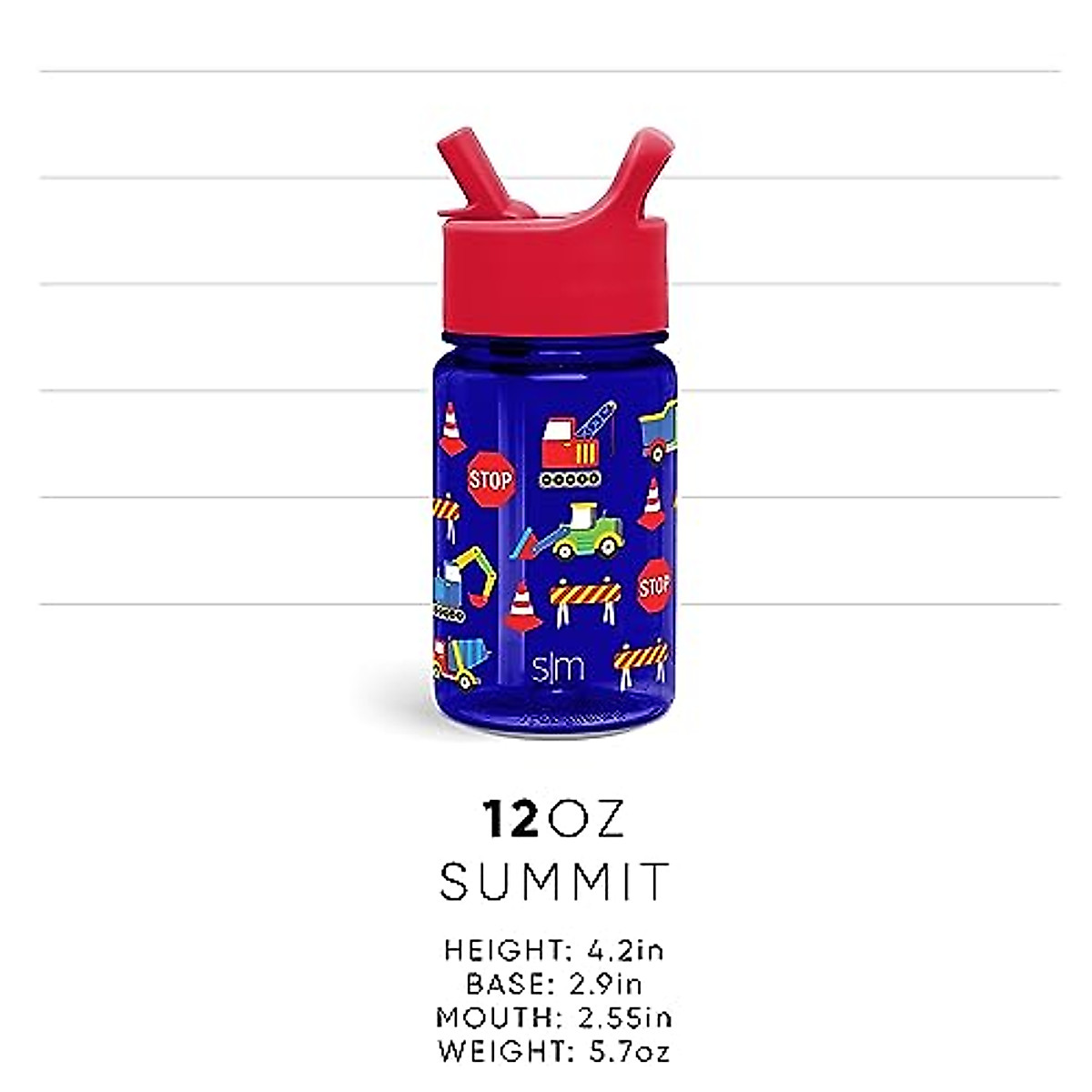 Simple Modern Marvel Kids Water Bottle Plastic BPA-Free Tritan Cup with Leak Proof Straw Lid | Reusable and Durable for Toddlers, Boys | Summit Collection | 12oz, Spidey Kid