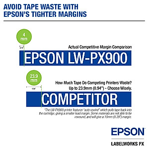 LABELWORKS Epson LW-PX900 Industrial Label Maker - Portable Handheld Label Printer Compatible with All Epson PX Tape Types