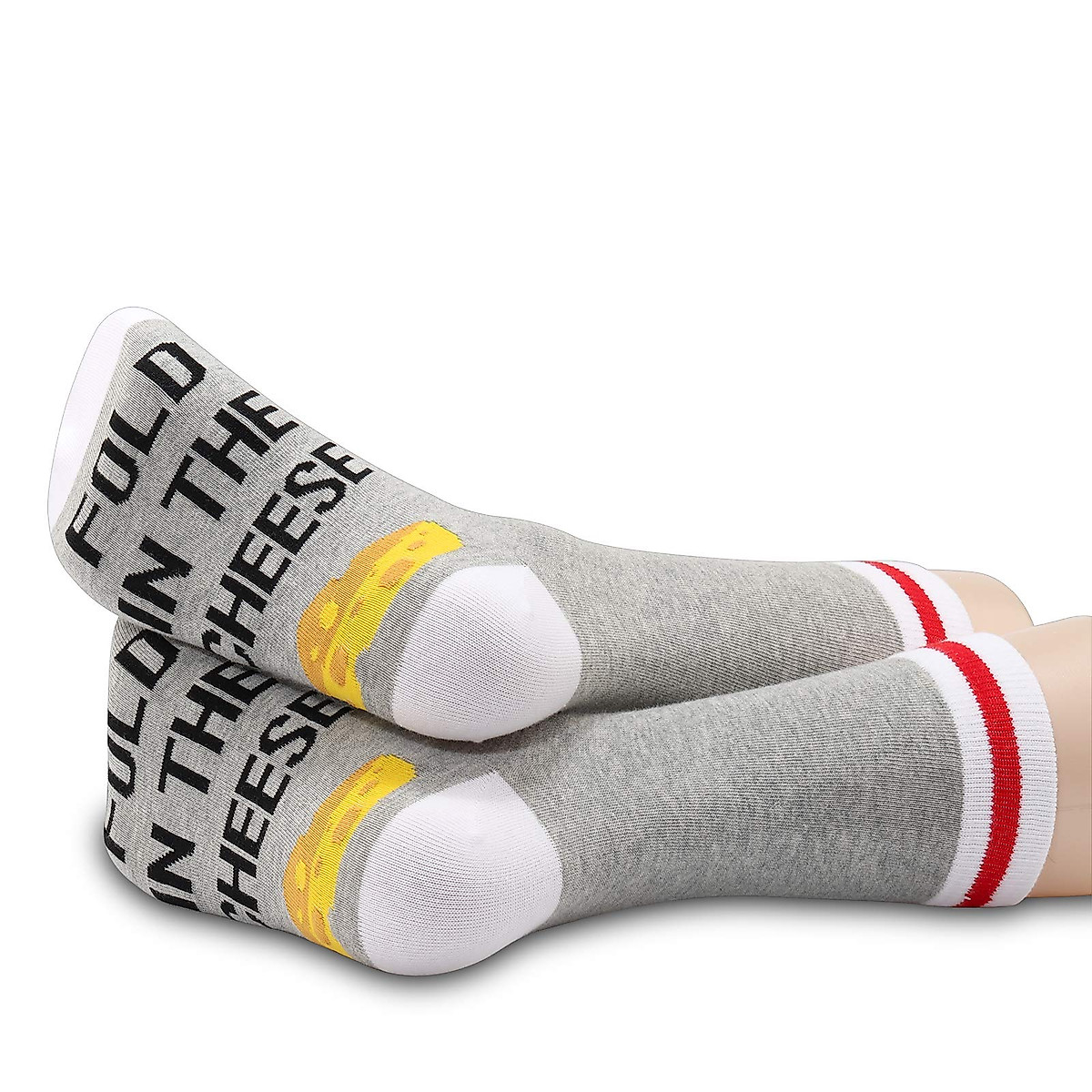 JXGZSO 2 Pairs Fold In The Cheese Socks Gift For Fans (Fold In The Cheese)