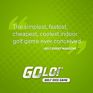 Zobmondo!! GOLO Golf Dice Game | for Golfers, Families, and Kids | Portable Fun Game for Home, Travel, Camping, Vacation, Beach | Award Winner