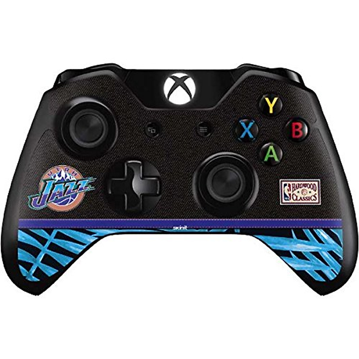 Skinit Decal Gaming Skin Compatible with Xbox One Controller - Officially Licensed NBA Utah Jazz Retro Palms Design