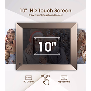 Dragon Touch 10 Inch WiFi Digital Picture Frame,Adjustable Magnetic Stand,IPS Touch Screen HD Display,16GB Storage,Motion Sensor,Auto-Rotate,Share Photos and Video via App and E-mail(Classic 10 Elite)