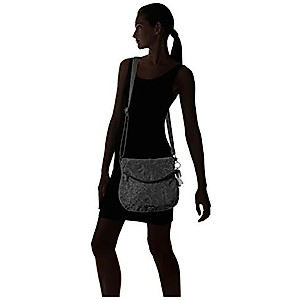 Sakroots womens Bag in Eco-twill, Multifunctional Purse With Adjustable Strap & Zipper Pockets, Sustainable Women s Eco Twill Foldover Crossbody, Black Spirit Desert, One Size US