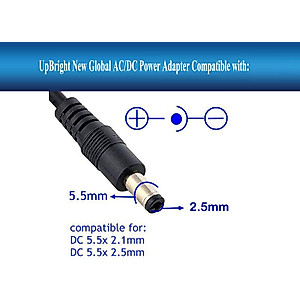 UpBright 24V AC/DC Adapter Compatible with Evolis Primacy PM1H0000BS PM1H0000BD PM1H0000RS PM1H0000RD Zenius ZN1U0000RS ZN1U0000TS Tattoo 2 Badgy200 B22U0000RS ID Card Printer 24VDC 3A Power Supply