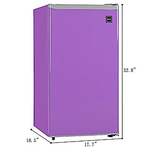 RCA RFR321-PURPLE 3.2 Cu Ft Compact Fridge, Mini Refrigerator, Purple