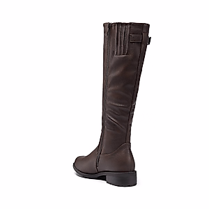 DREAM PAIRS Women's Army Brown Pu Leather Knee High Winter Riding Boots Size 10 M US