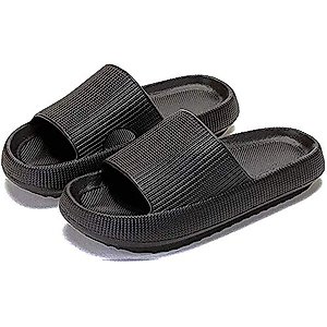 sharllen Cloud Slippers for Women and Men, Pillow House Slippers Massage Shower Bathroom Non-Slip Soft Comfy Thick Sole Platform Quick Drying Open Toe Home Cushion Slide Sandals for Indoor & Outdoor