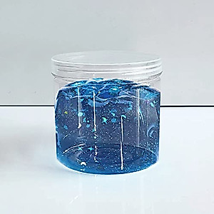 Slime Jars Storage Clear Empty Plastic Container with Lids Round Food Candy Clear Plastic Container 12 Pack 6.8OZ