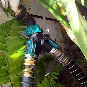 tiandao qin Garden Hose Extension Adapter 3/4" Brass Hose Spring Flexible Hose Protector,Garden Hose Extender Hose Protector 4PC with 8 Washer for Winterize RV Motorhome Boat Camper Travel Trailer