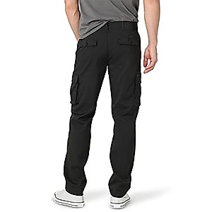 Lee Men's Extreme Motion Synthetic Cargo Pant, Black, 42W x 30L