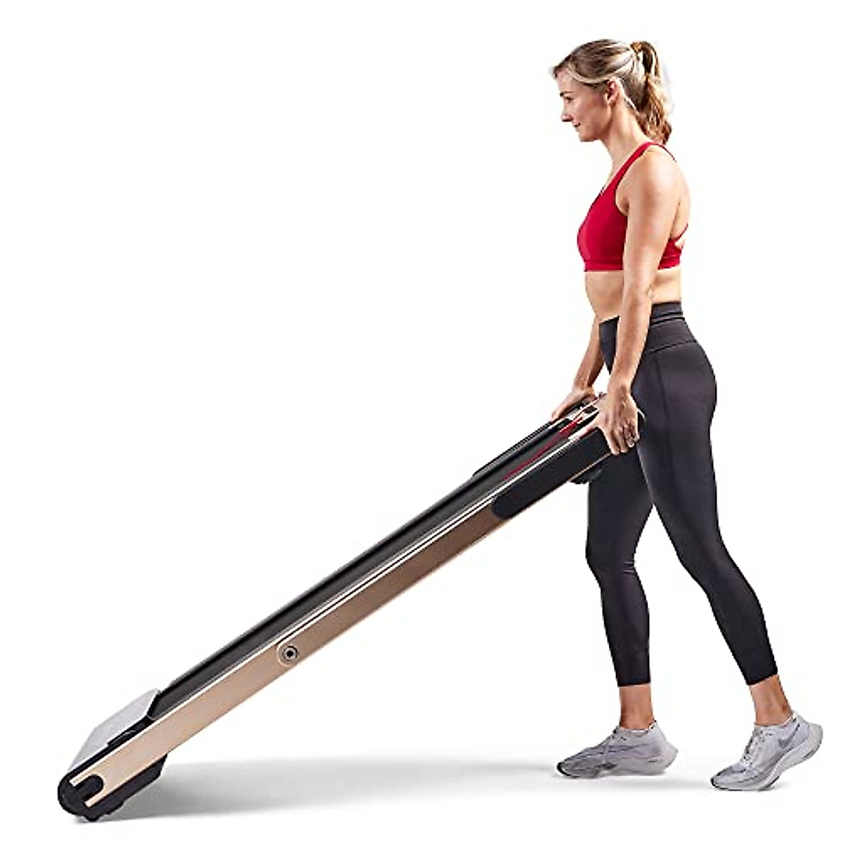 SUNNY HEALTH & FITNESS ASUNA Space Saving Treadmill, Motorized with Speakers for AUX Audio Connection - 8730G