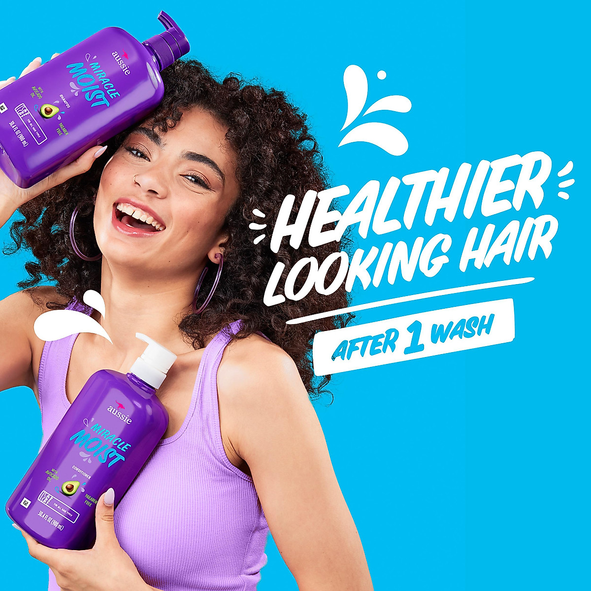 Aussie Paraben-Free Miracle Moist Shampoo with Avocado & Jojoba for Dry Hair, 30.4 Fluid Ounce, (Pack of 4)