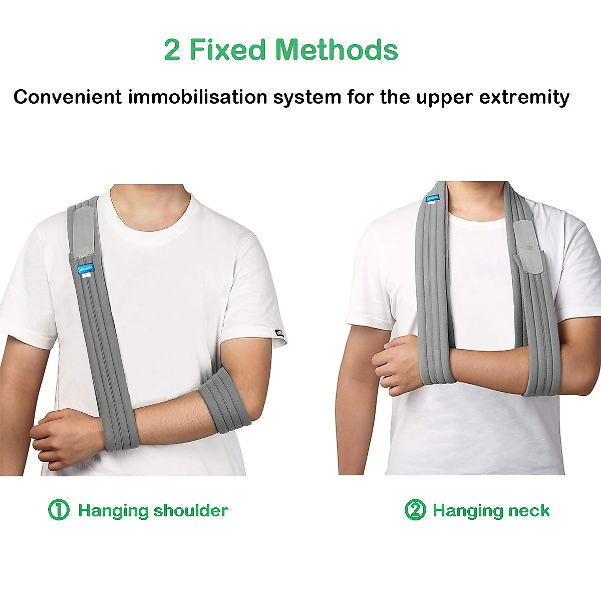 Unizooke Arm Sling - Medical Support Strap for Broken & Fractured Bones - Adjustable Shoulder, Rotator Cuff Full Soft Immobilizer - For Left, Right Arm, Men Women(Simple/Lightweight/Comfortable)