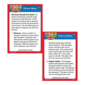 Super Duper Publications | Pronoun Parade Flash Cards | Grammar and Reading Skills Fun Deck | Educational Learning Materials for Children