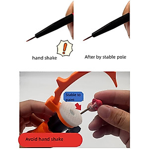 ANSAI Handheld Painting Stabilizer For hobbyists Modeling Tools Military Scale Models Miniature Model Figure, Painting Paint Tray 5cm (Red)