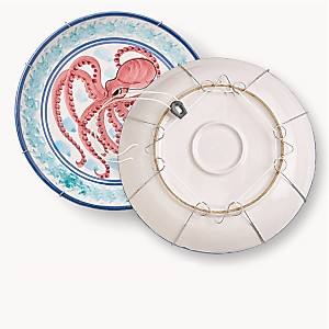 Display Buddie 3-Pak Extra-Large Adjustable Plate Hanger for Plates, Platters, Bowls & Oval, Square, Rectangular Objects up to 18"-24" Diameter and up to 10 lbs…