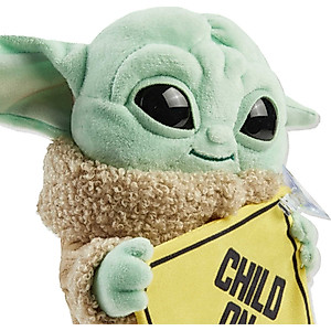 Star Wars Grogu Plush “Child on Board” Sign +Toy, 8-in Character from The Mandalorian, Soft, Collectible Cuddle Toy & Automobile Signage