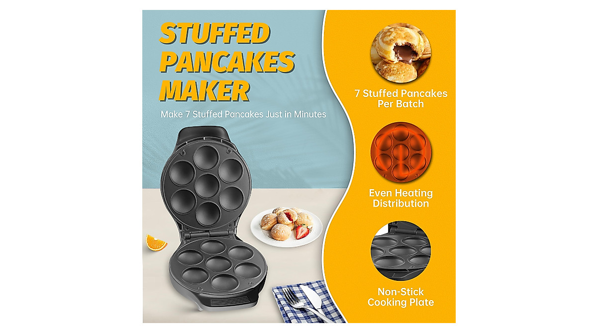 FineMade Mini Stuffed Pancakes Maker - Quick & Easy
