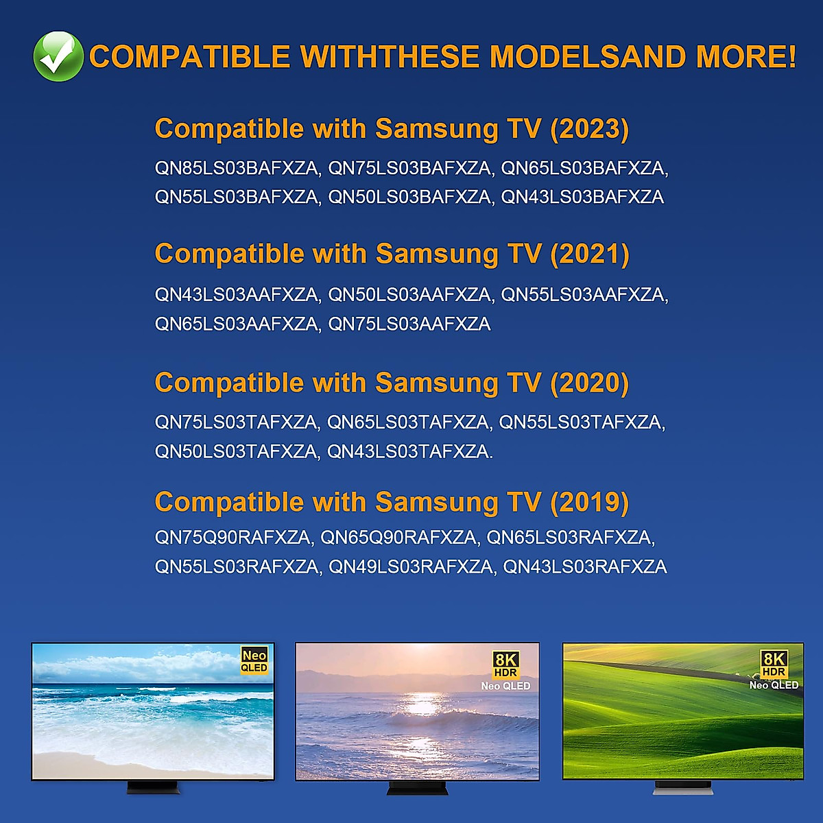 49.2ft/15m One Invisible Connection Optical Cable (Newest Model) VG-SOCR15/ZA for Samsung TV QN43-85 inches LS03CA LS03BA LS03AA QLED 4K 8K The Frame TVs