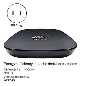 GIUIN 1 Set TV Box Android 12 Allwinner H3 Core 2.4G WiFi 8K Set Top Box 8GB+128GB Media Player US Plug