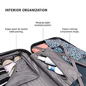 Kenneth Cole Out of Bounds, Charcoal, 28-Inch Checked