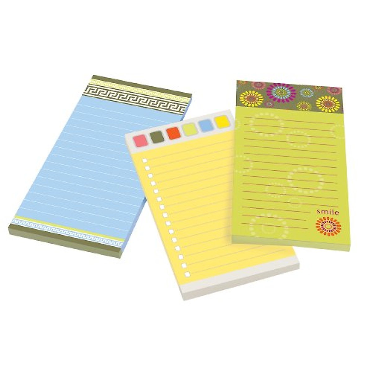 Post-it Super Sticky Notes, 4x8 in, 3 Pads, Assorted Printed Designs (7366-OFF3)