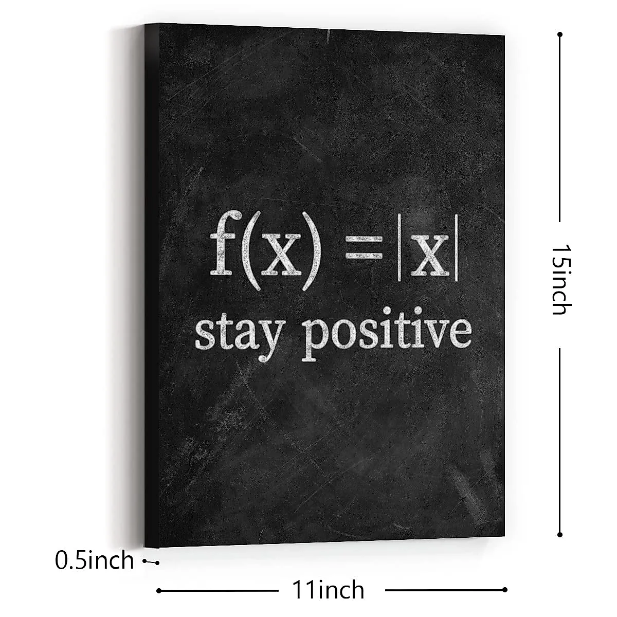 Funny Educational Canvas Wall Art-Saty Positive Poster Canvas Prints Framed Wall Art Painting Ready to Hang for Classroom/Math Room/School Decor-12 x 15 Inches