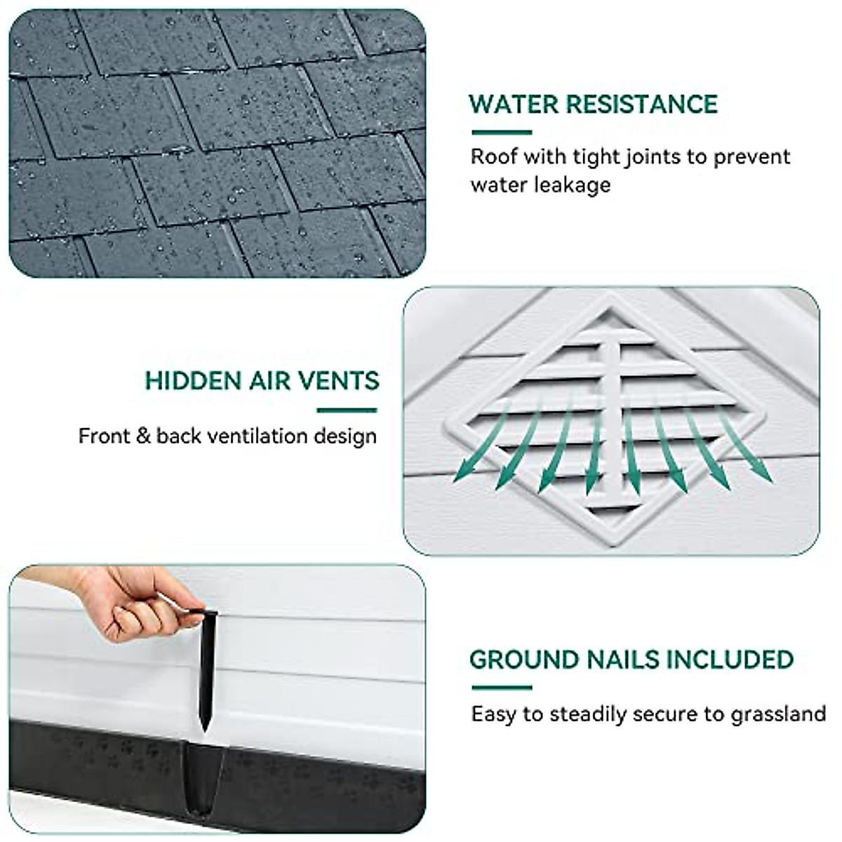 YITAHOME Large Plastic Dog House Outdoor Indoor Insulated Doghouse Puppy Shelter Water Resistant Easy Assembly Sturdy Dog Kennel with Air Vents and Elevated Floor (41''L*38''W*39''H, Blue)